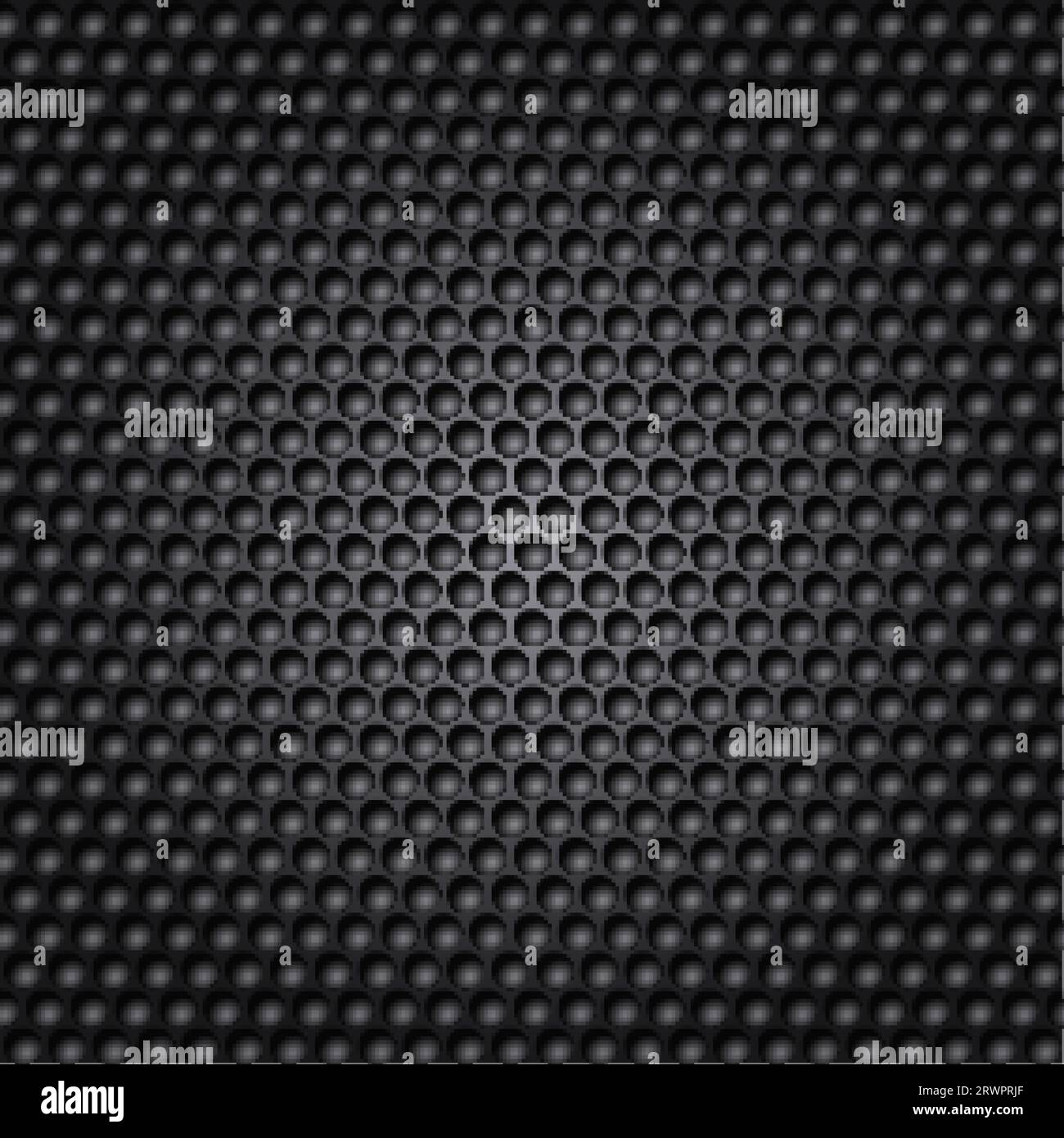 Black Grid with Regular Round Holes, or Spheres with Light Effect ...