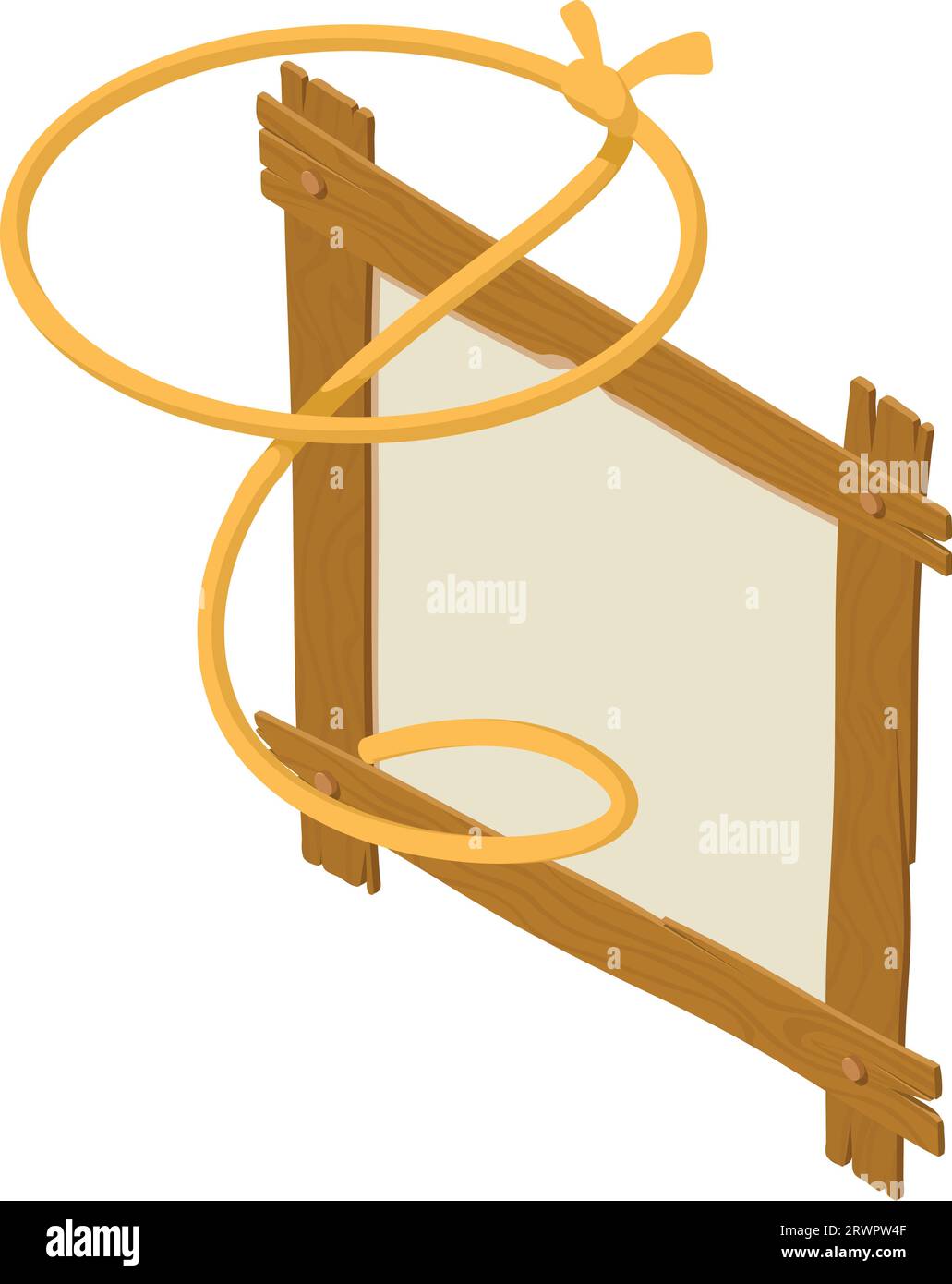 Cowboy accessory icon isometric vector. Traditional cowboy lasso and ...