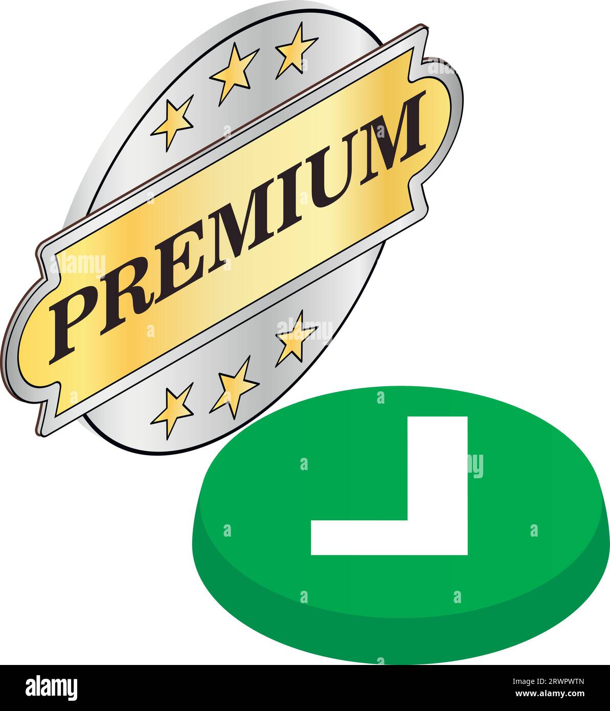 Premium sign icon isometric vector. Premium quality sign, button with ...