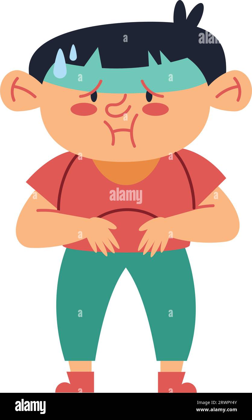 kid sick with vomit vector isolated Stock Vector Image & Art - Alamy