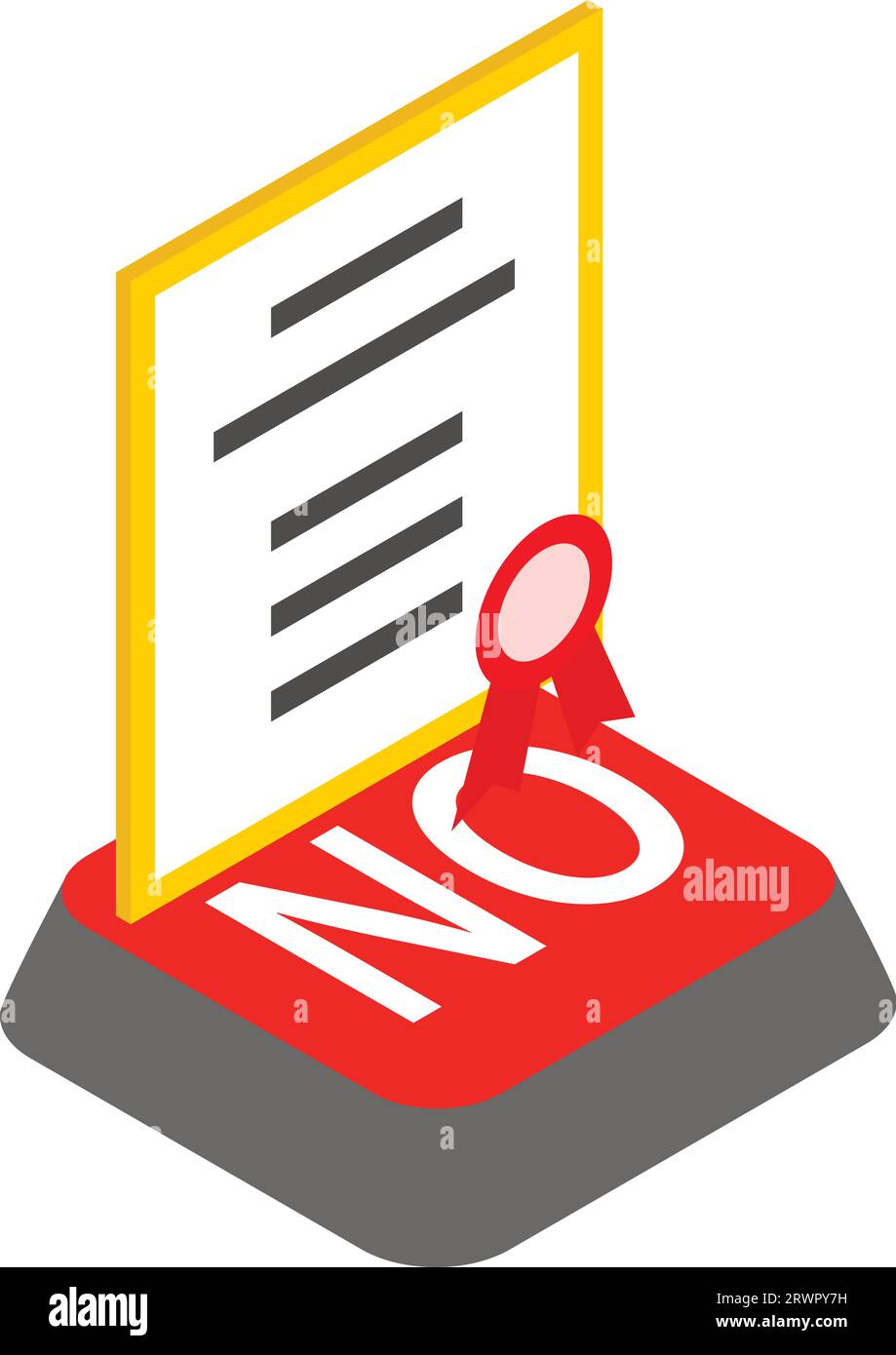 Education concept icon isometric vector. Diploma with stamp and red ...