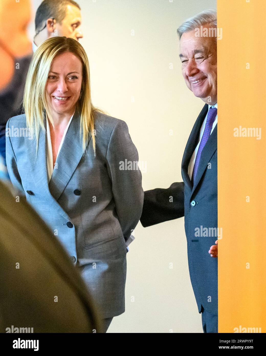 Bilateral meeting united nations general assembly hi-res stock ...