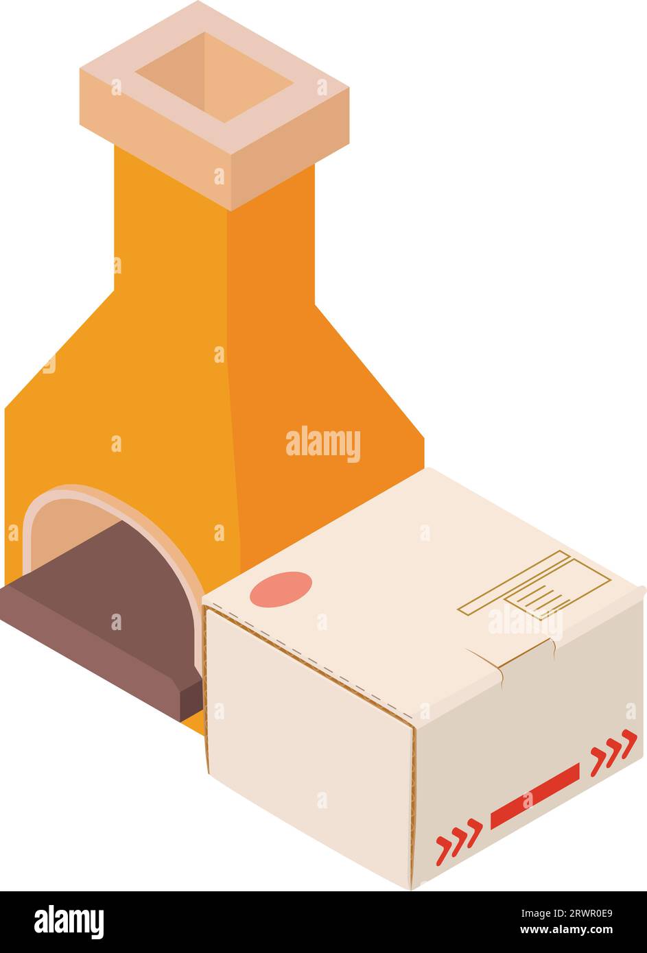 Furnace smoke pipe Stock Vector Images - Alamy