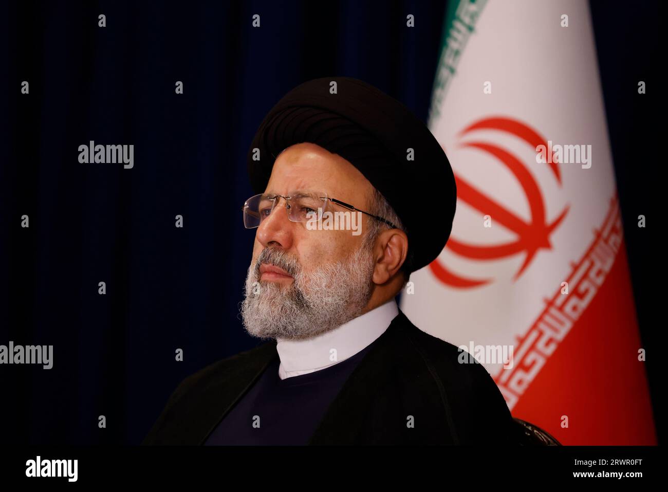 President of Iran Ebrahim Raisi holds a news conference, Wednesday ...