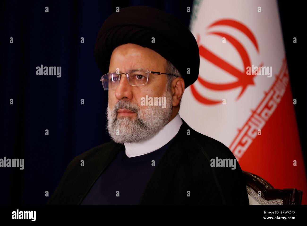 President of Iran Ebrahim Raisi holds a news conference, Wednesday ...