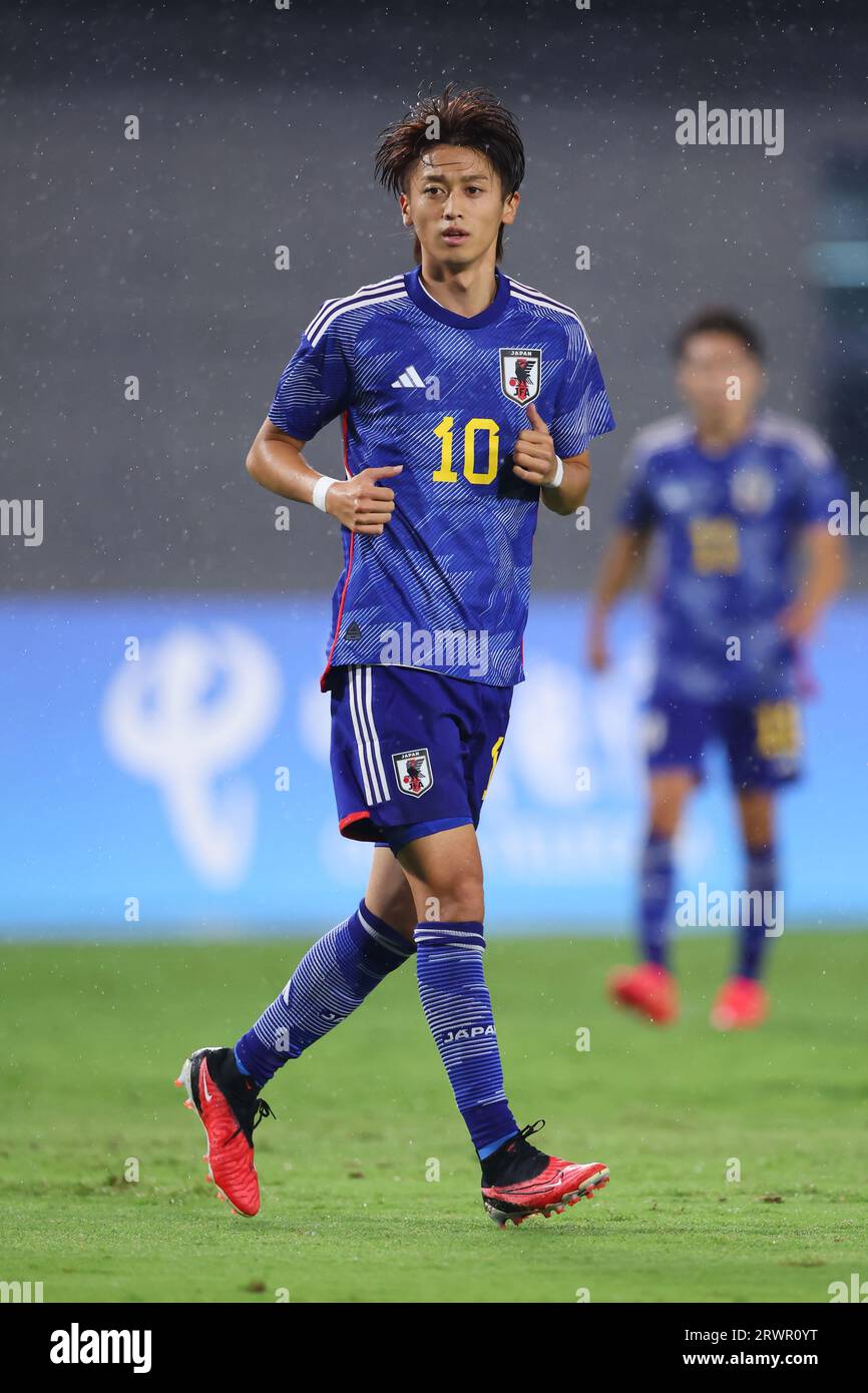 Hangzhou, China. 20th Sep, 2023. Jun Nishikawa (JPN) Football/Soccer : Men's Group D match ...