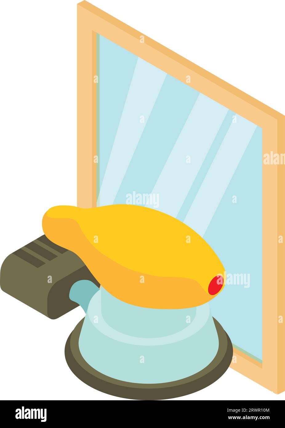 Construction tool icon isometric vector. Floor sanding machine and ...