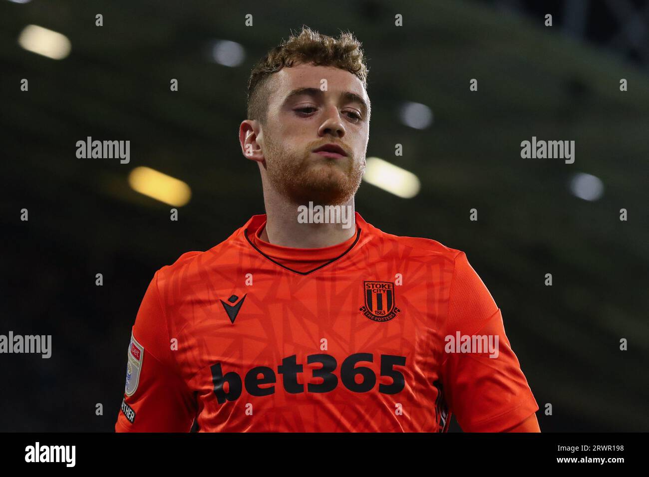 Mark Travers #1 of Stoke City during the Sky Bet Championship match ...