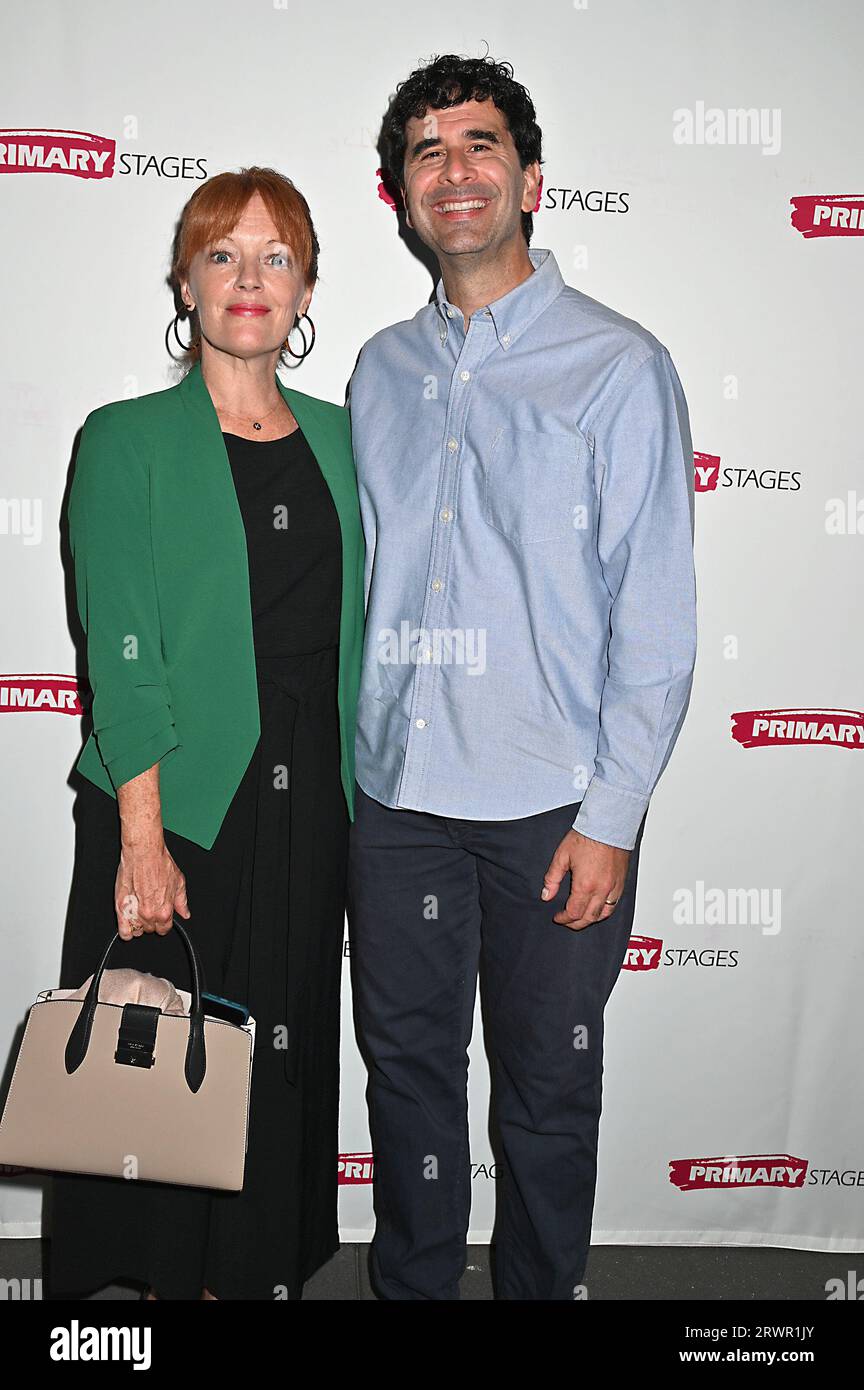 Kathy McCafferty and John Cariani attend the "DIG" opening night at ...
