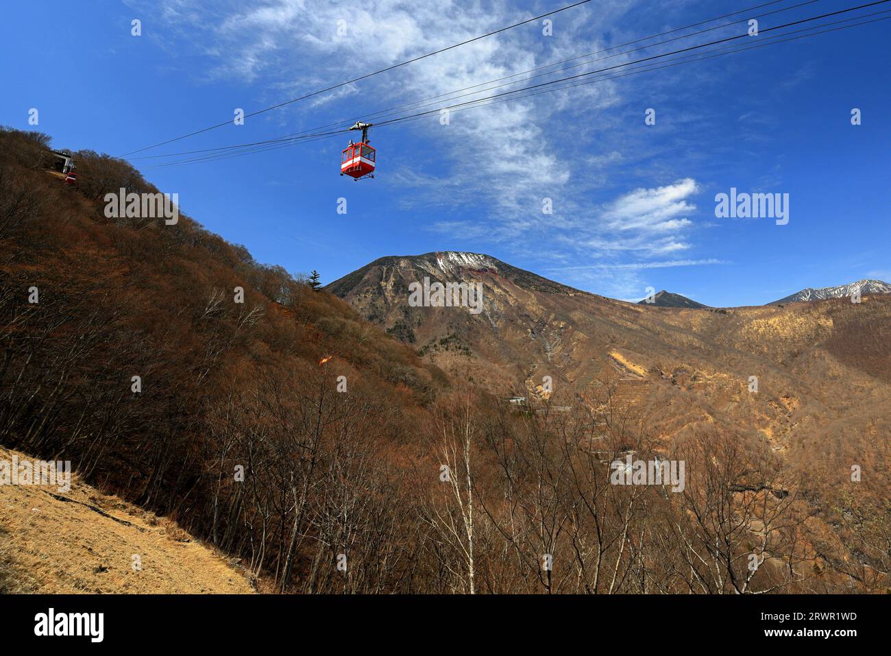 Akechidaira Ropeway at Chuzenji lake area in Nikko, Japan Stock Photo ...