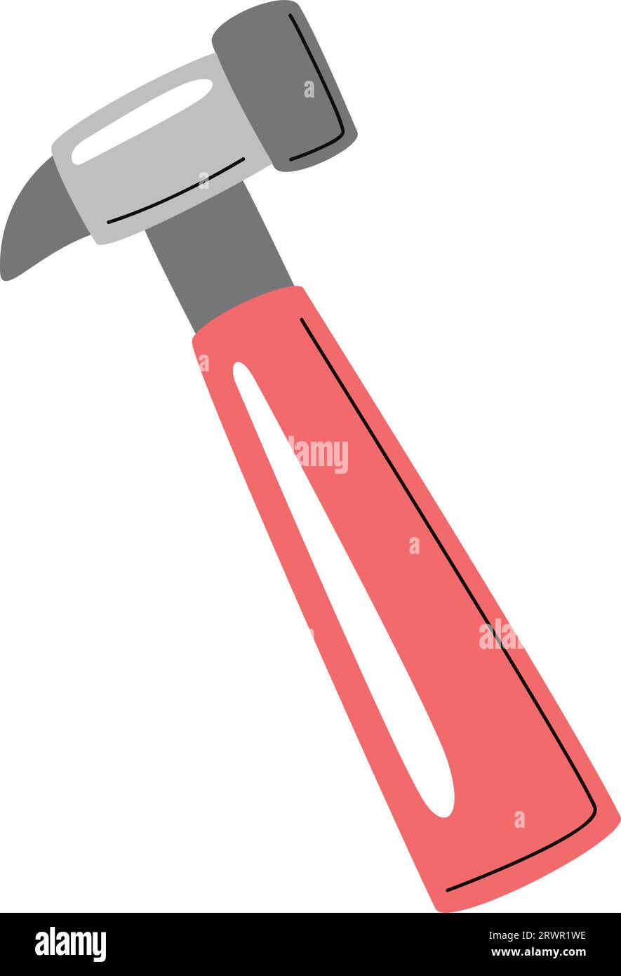 red hammer illustration vector isolated Stock Vector Image & Art - Alamy