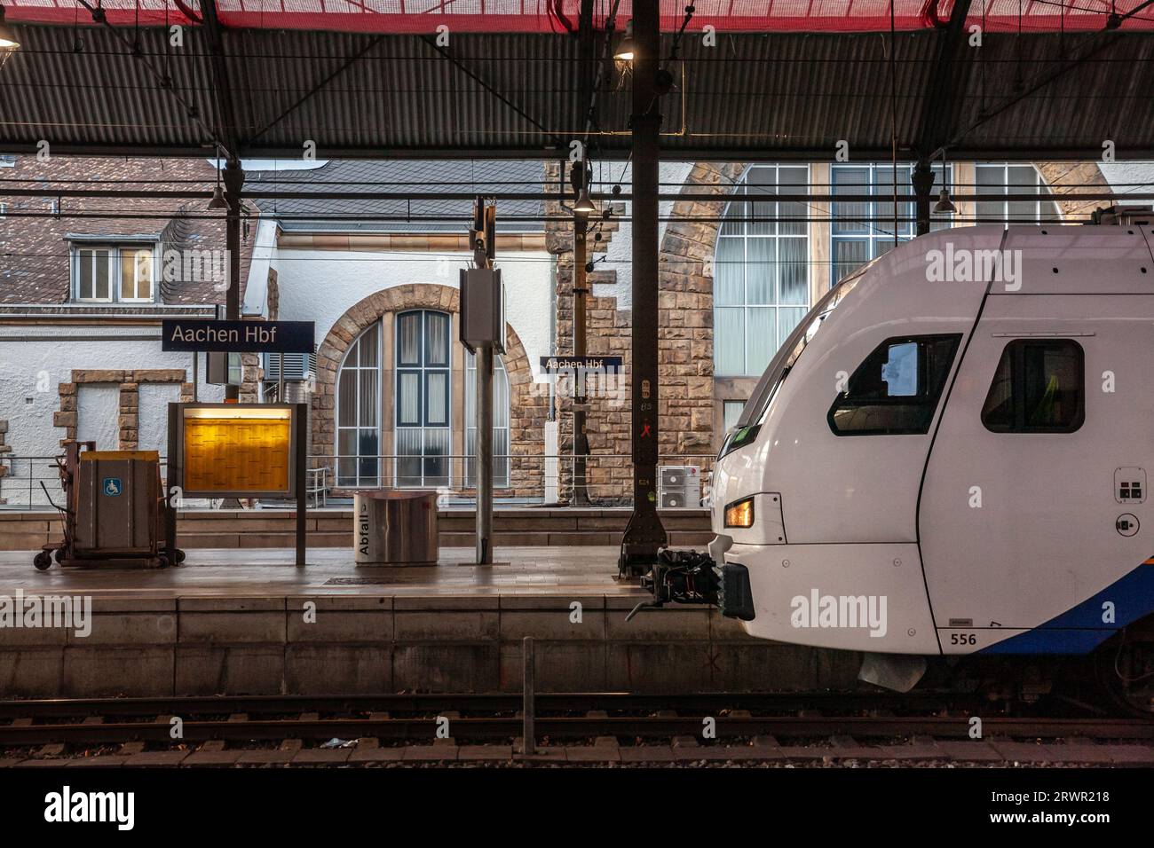 Picture of an Arriva train, an electric EMU, ready for departure in ...