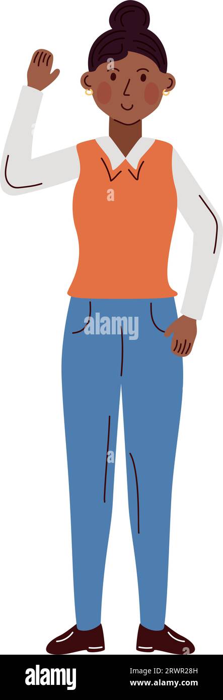 happy woman illustration vector isolated Stock Vector Image & Art - Alamy