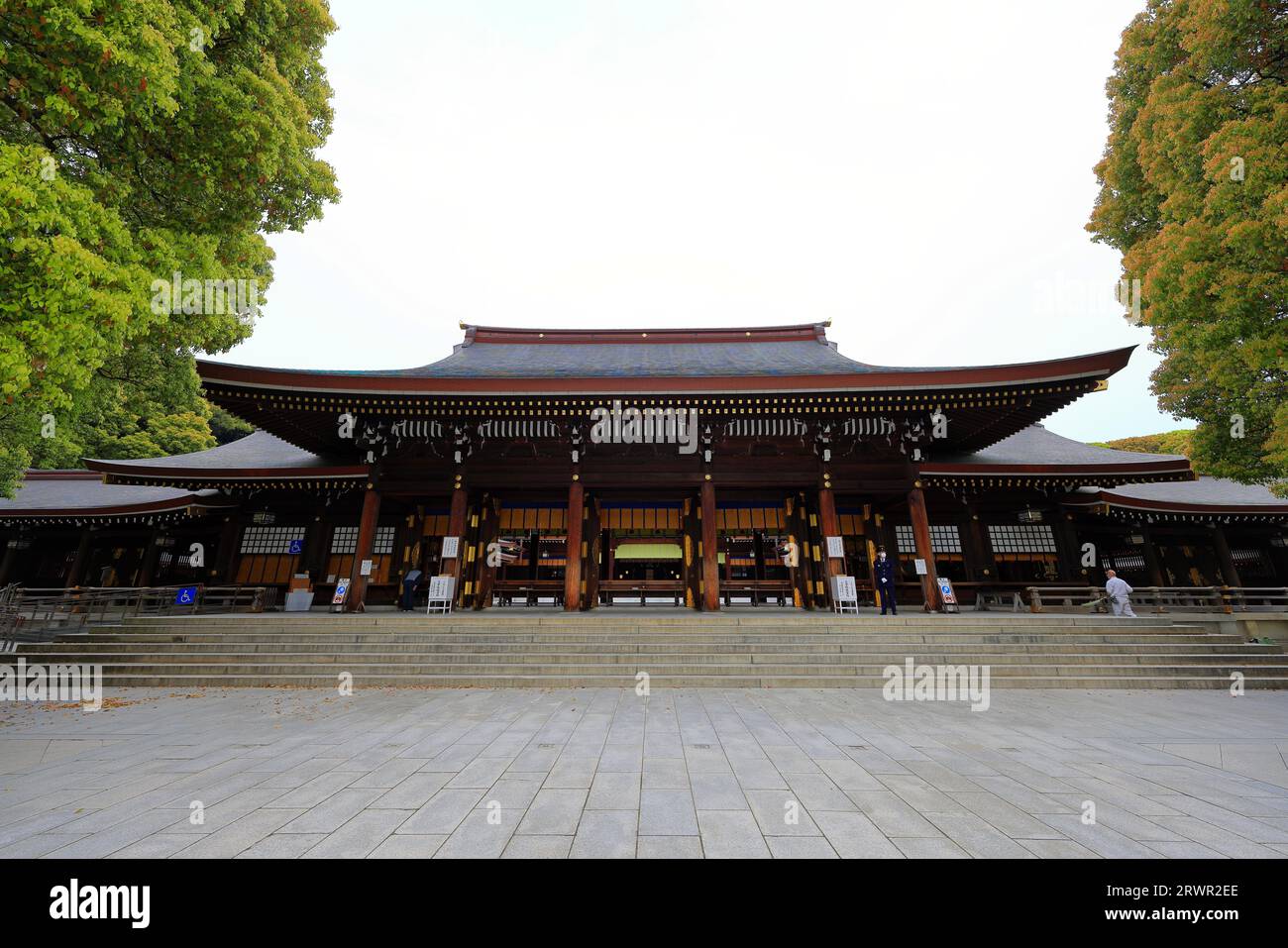 Meiji Jingu (Shinto shrine surrounded by forest) in Shibuya City, Tokyo ...