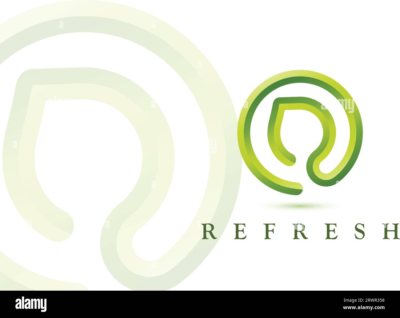 3d abstract linear design R letter logo concept Stock Vector Image ...