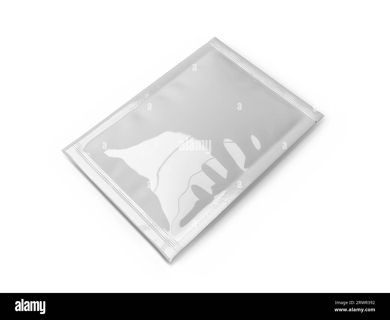 Realistic Sachet Packaging 3D illustration Mockup Scene on Isolated ...