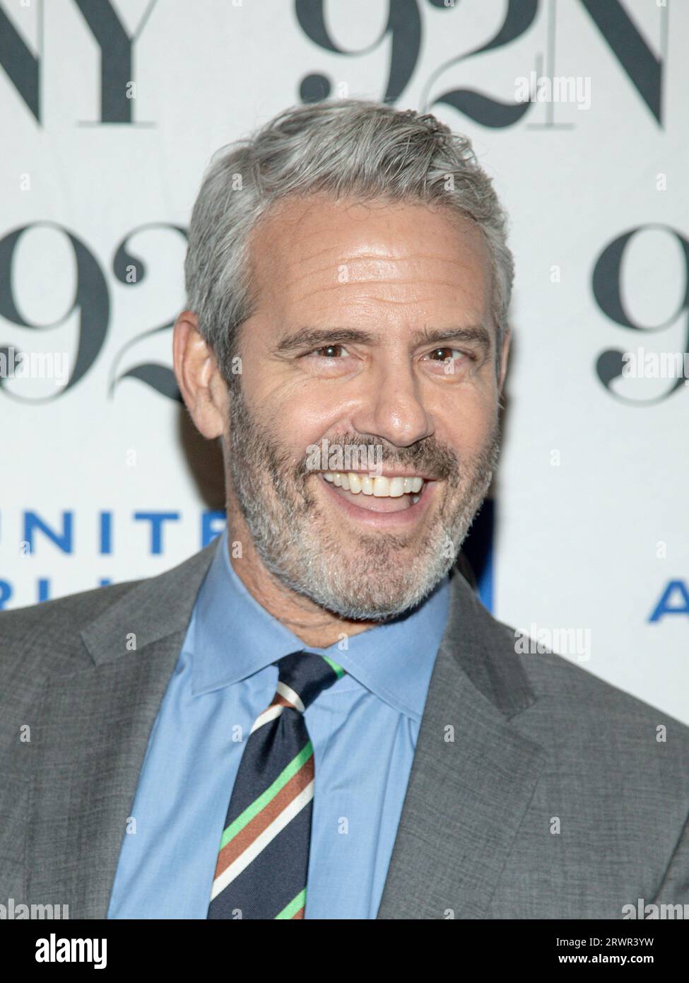 Andy Cohen poses backstage before a live conversation with Anderson ...