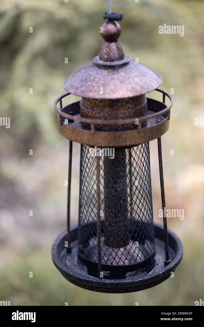 Brown bird feeder hi-res stock photography and images - Alamy
