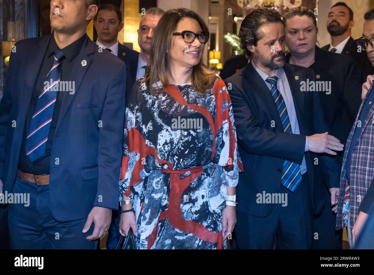 New York, USA. 20th Sep, 2023. The first lady of Brazil Janja Lula da ...