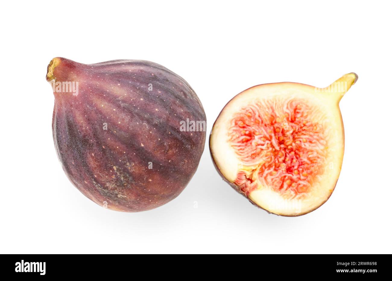 Fresh ripe figs on white background Stock Photo - Alamy