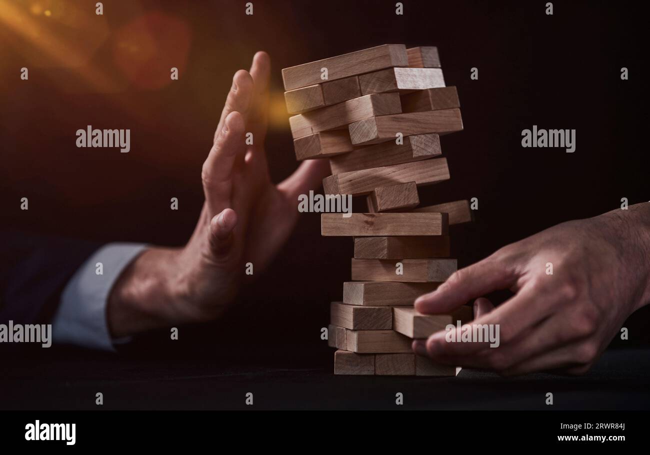 Hand breaking blocks hi-res stock photography and images - Alamy