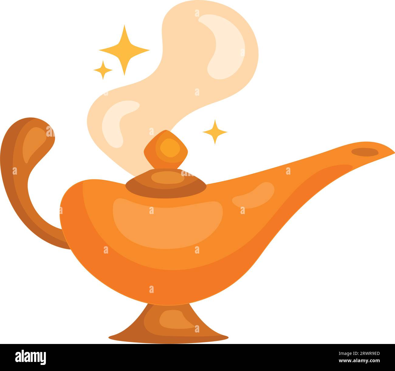 magic genie lamp with smoke vector isolated Stock Vector Image & Art - Alamy