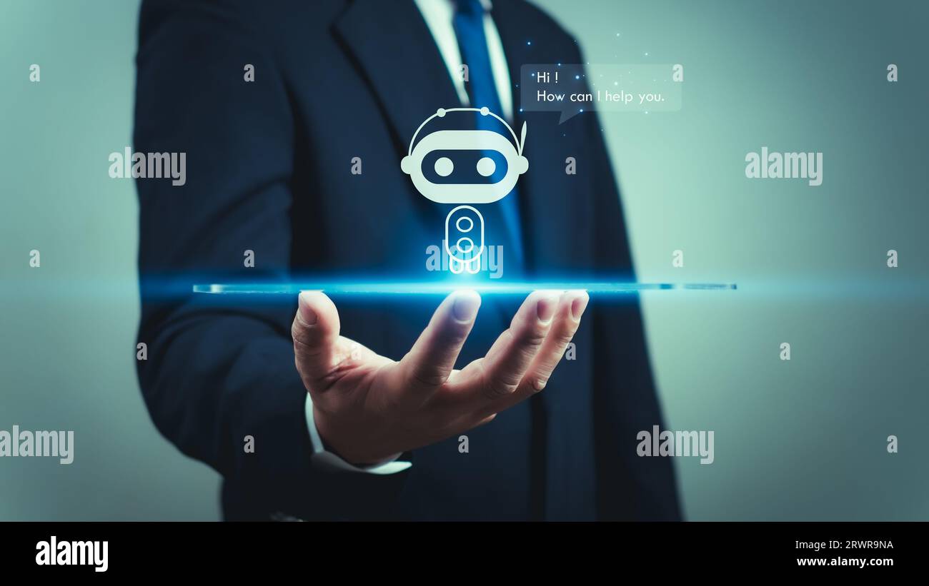 Businessman uses ai software hi-res stock photography and images - Alamy