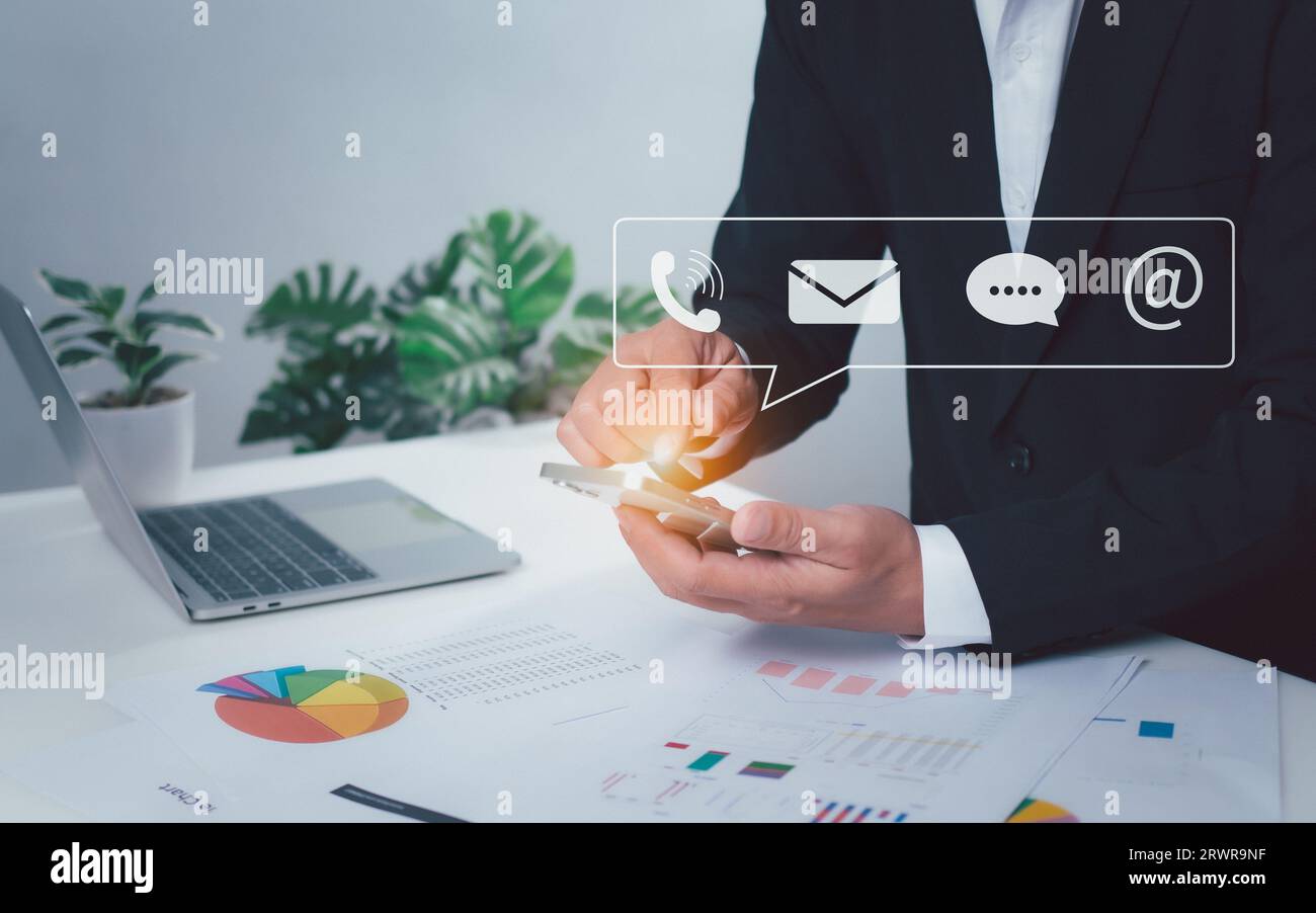 Phone contact symbol hi-res stock photography and images - Alamy