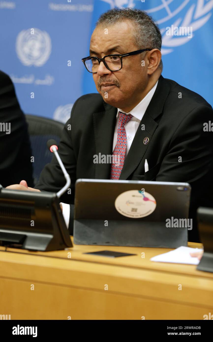 New York, New York, USA. 20th Sep, 2023. Dr. Tedros Adhanom Ghebreyesus ...
