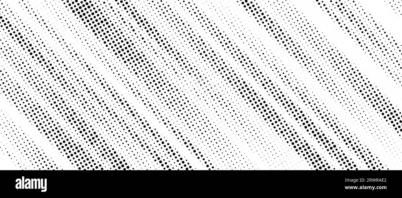 Halftone diagonal striped noise texture. White and black dotted oblique ...