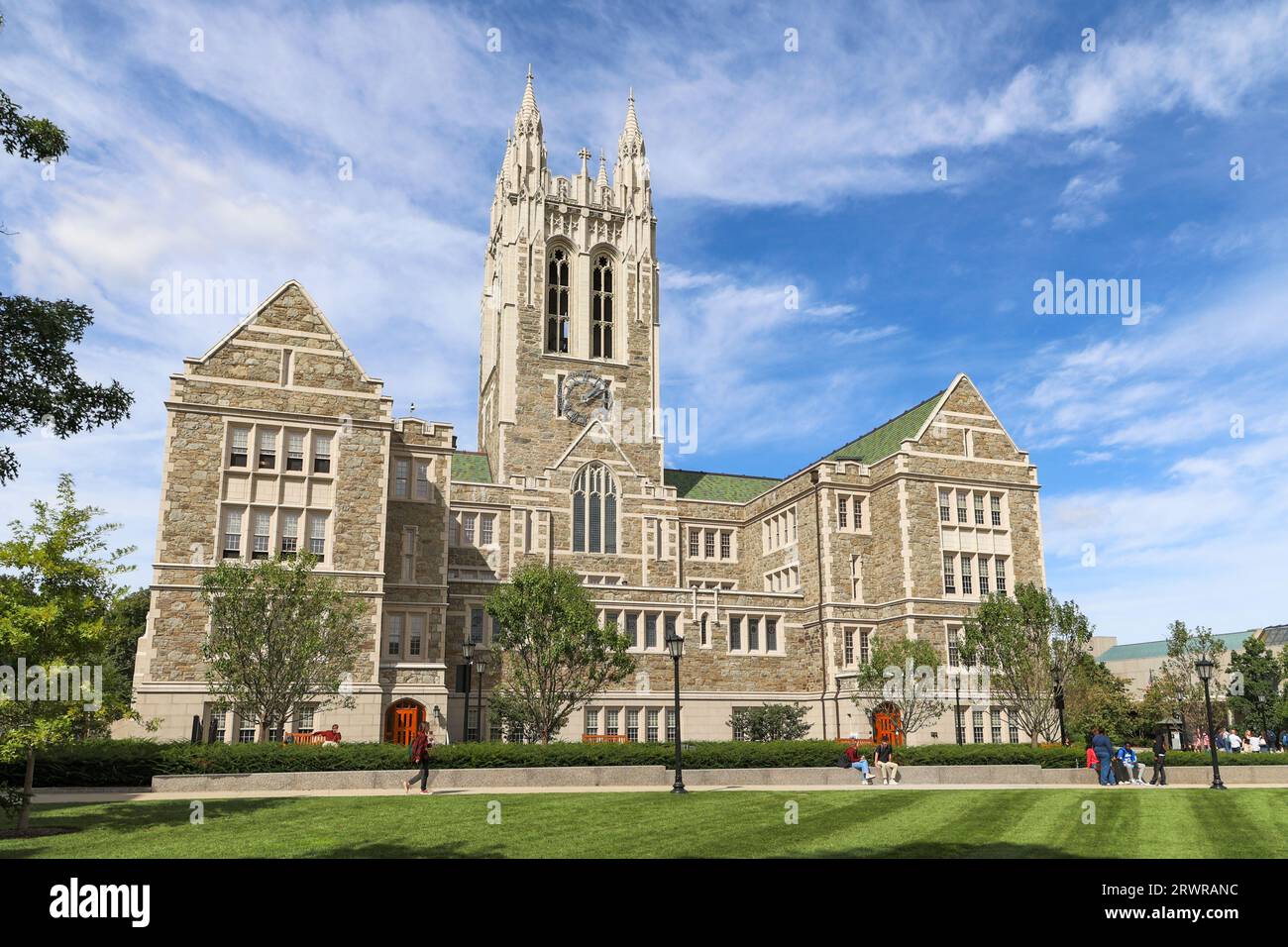 Newton, MA - September 15, 2023: Gasson Hall on the Boston College ...