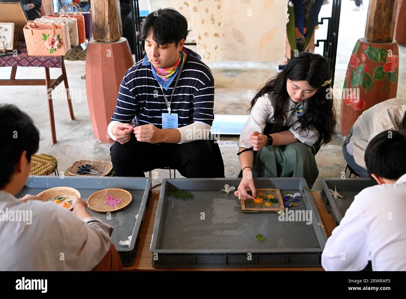 **CHINESE MAINLAND, HONG KONG, MACAU AND TAIWAN OUT** Young people from ...