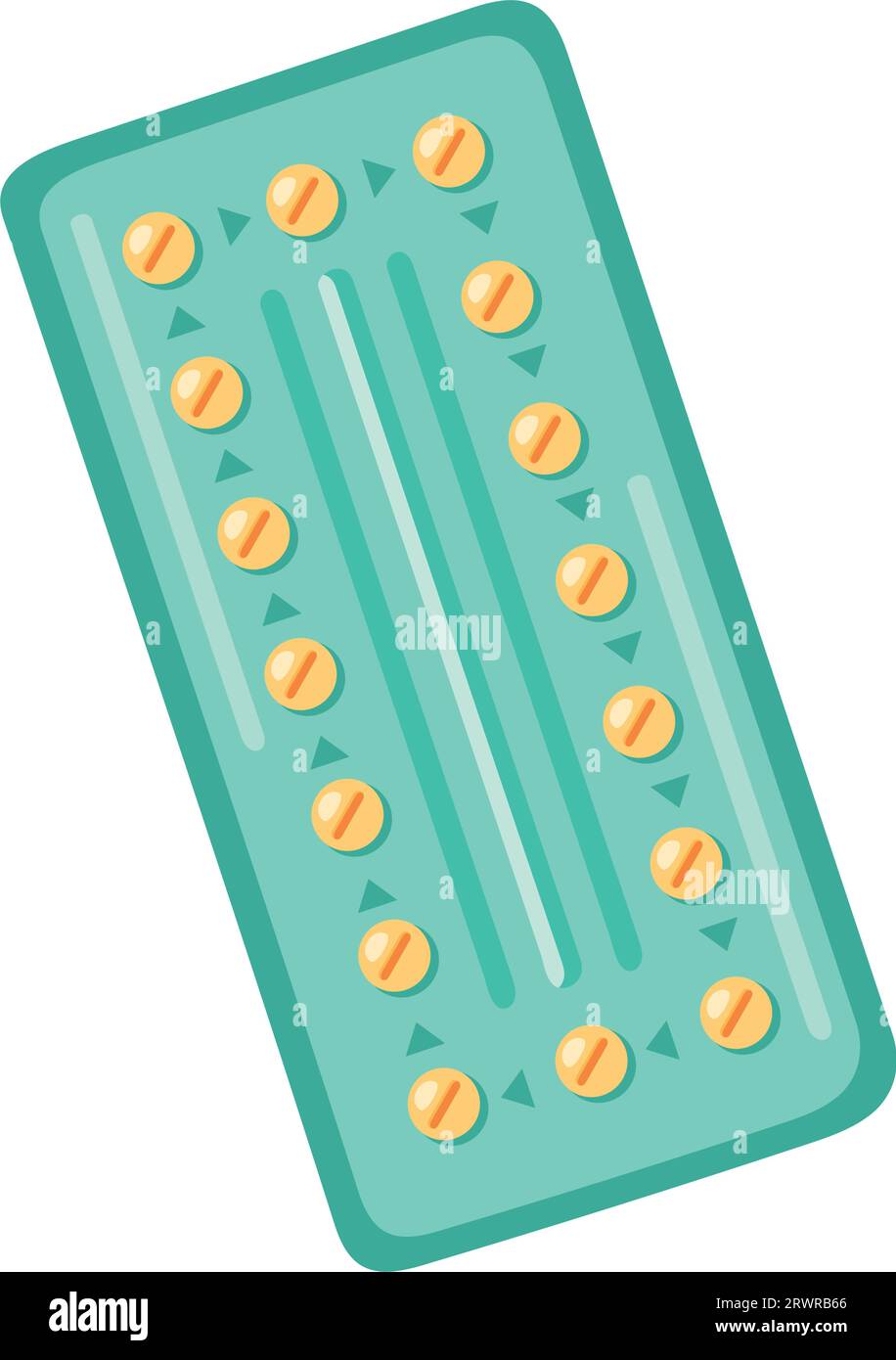 birth control pills package illustration vector isolated Stock Vector ...