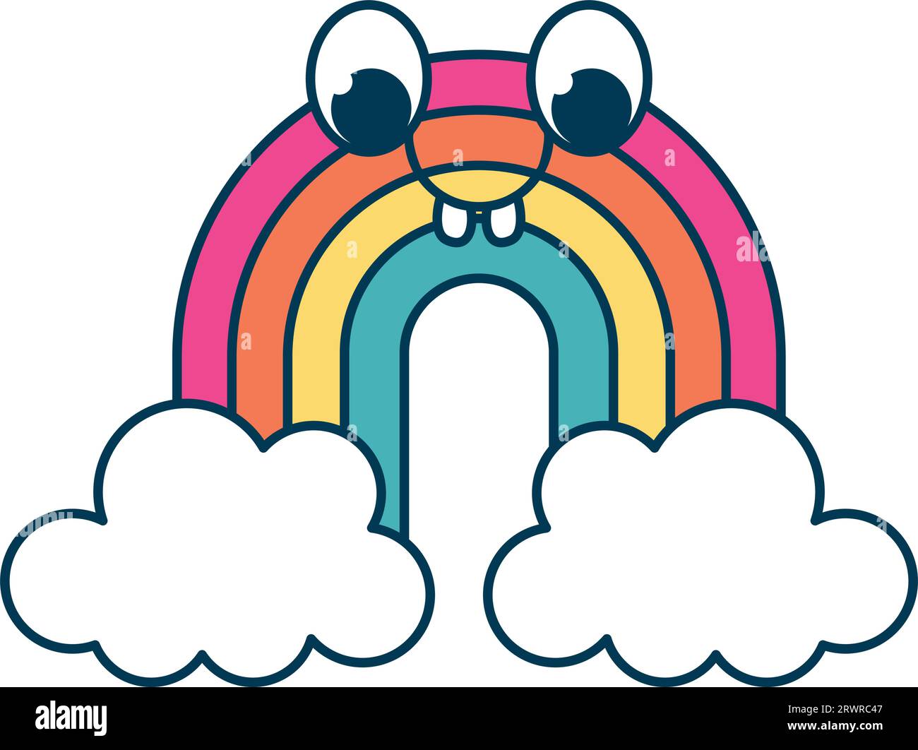 weather cartoon character rainbow Stock Vector Image & Art - Alamy