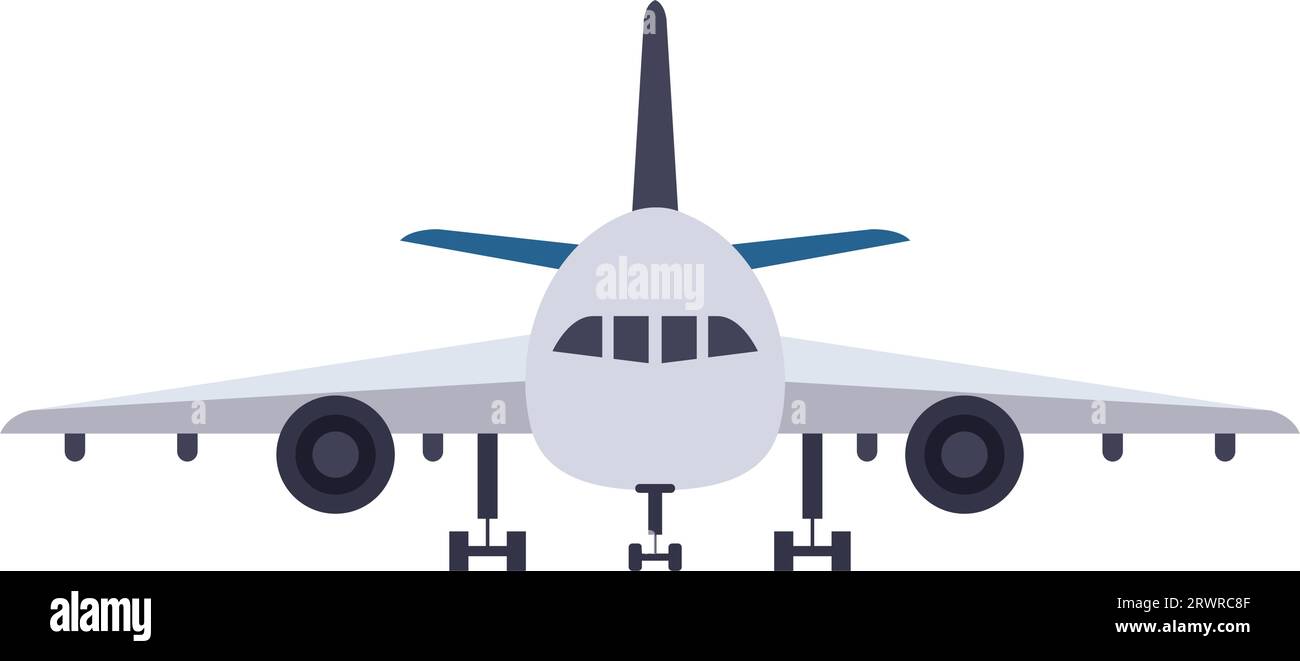 airplane flying travel front view Stock Vector Image & Art - Alamy