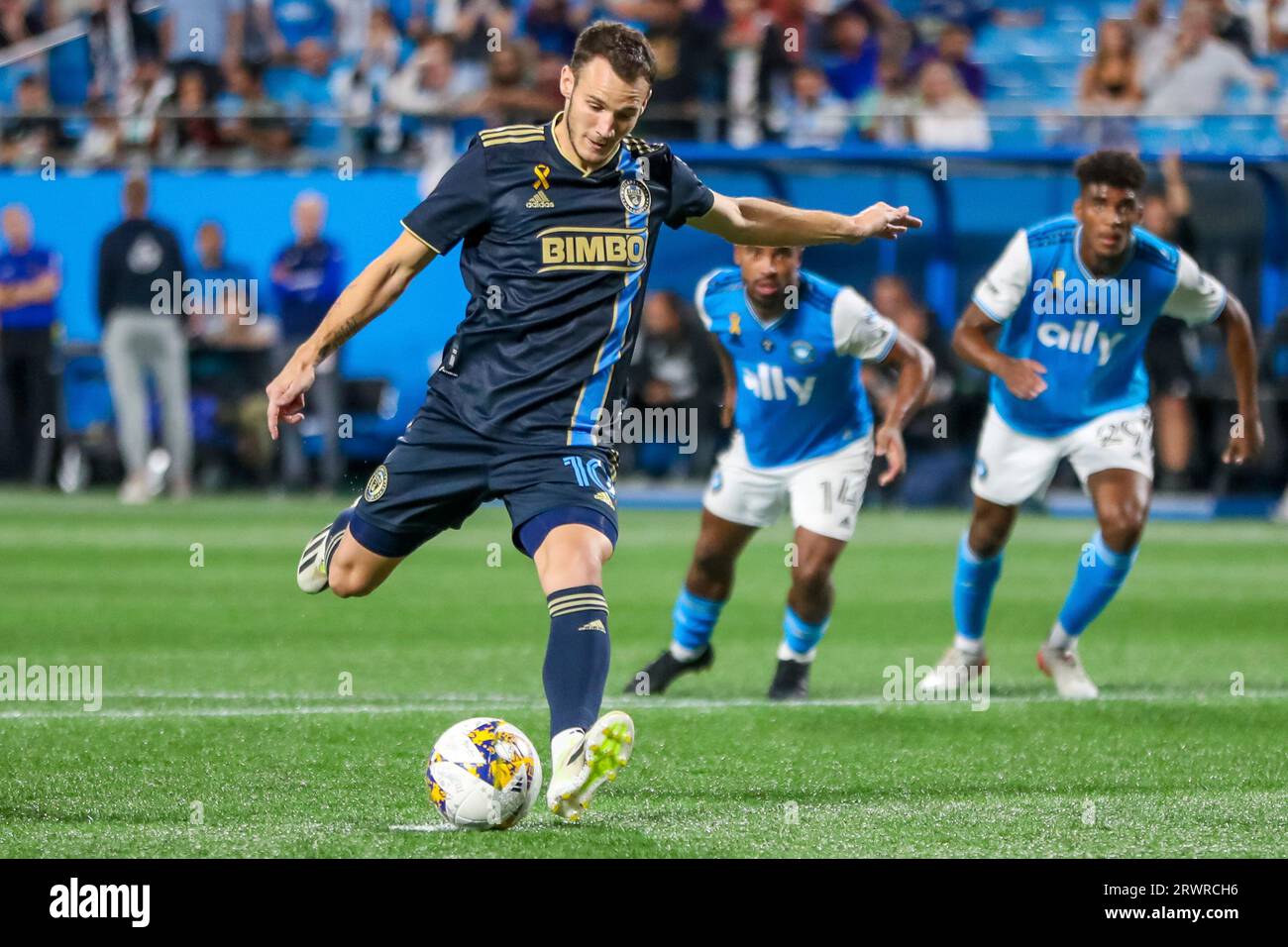 CHARLOTTE, NC - SEPTEMBER 20: Deniel Gazdag #10 of Philadelphia Union ...