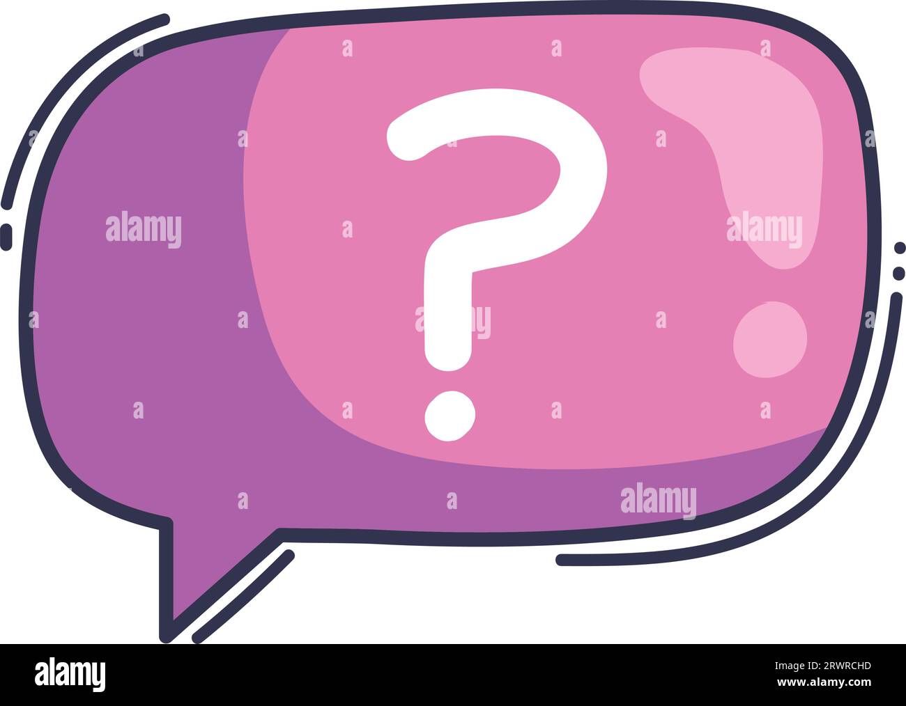 speech bubble with interrogation sign message Stock Vector Image & Art ...