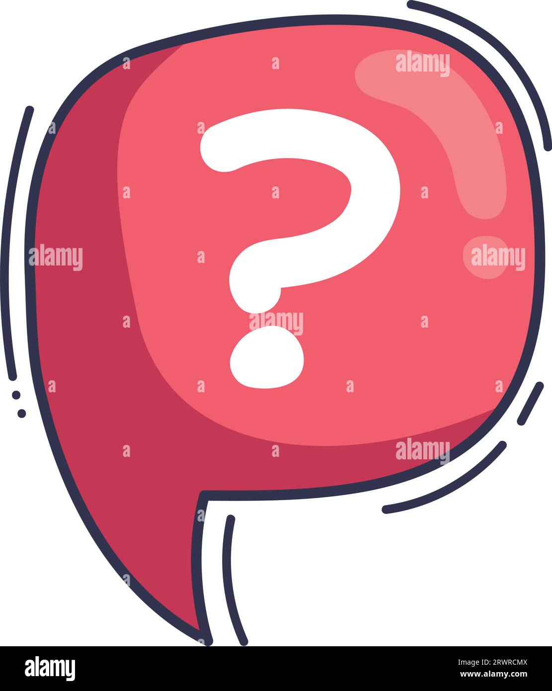 speech bubble with interrogation sign layout Stock Vector Image & Art ...