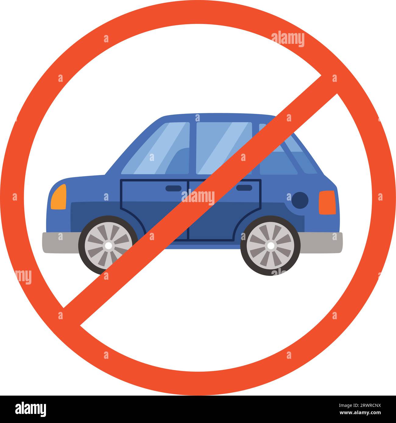 car free day ban sign vector isolated Stock Vector Image & Art - Alamy