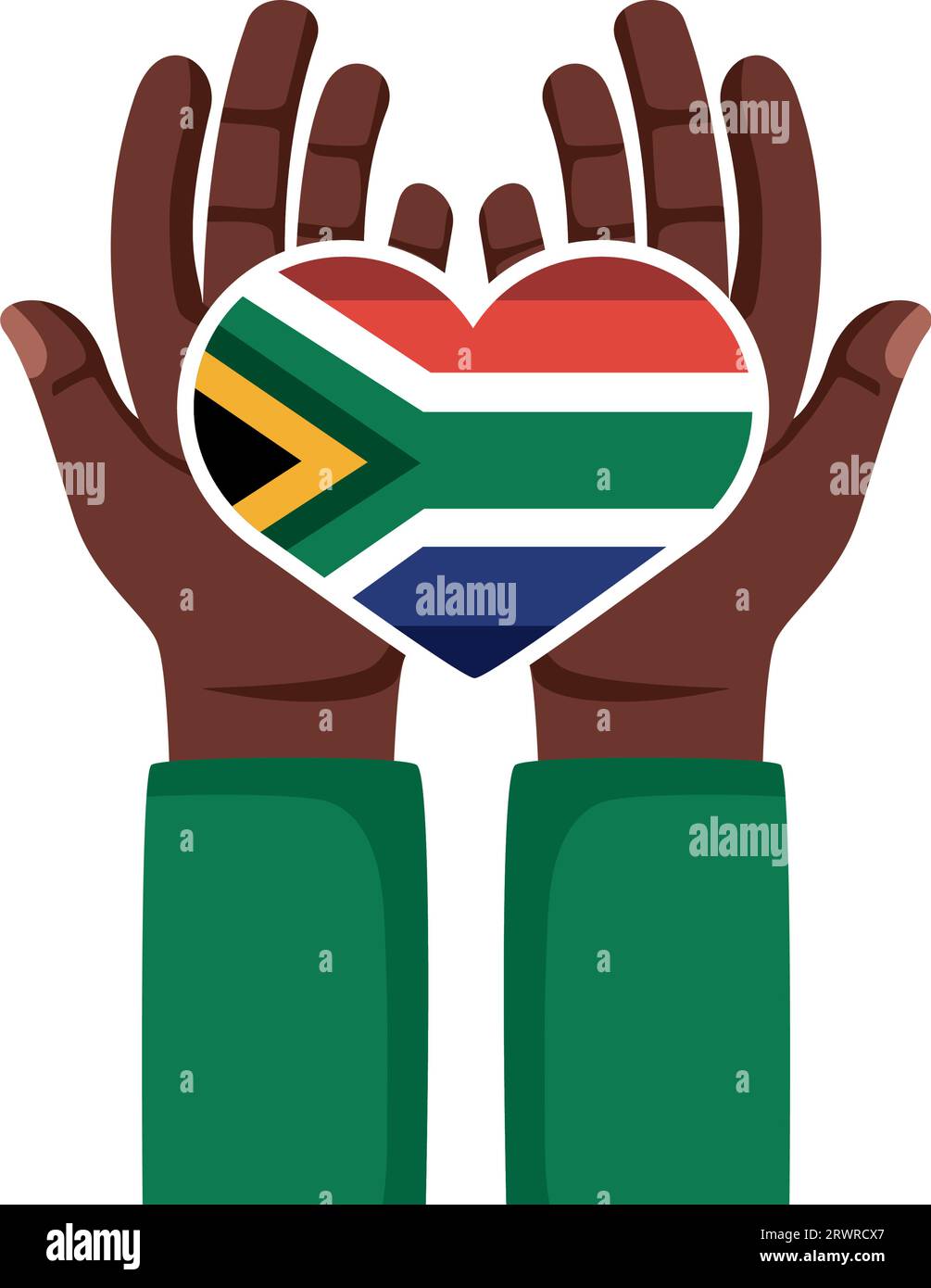 heritage day hand with heart flag vector isolated Stock Vector Image ...