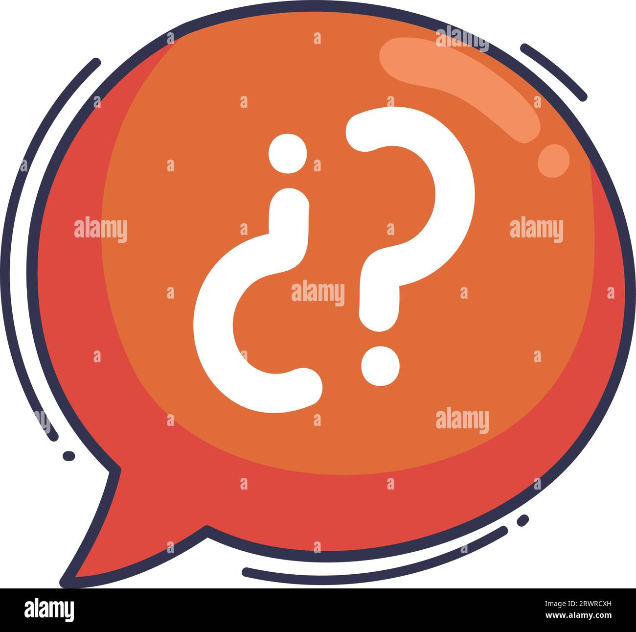 speech bubble with interrogation sign illustration Stock Vector Image ...