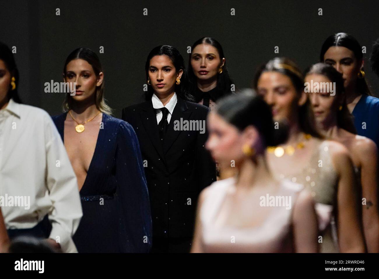 Models wear creations by Panamanian fashion designer Alessandra Grau ...
