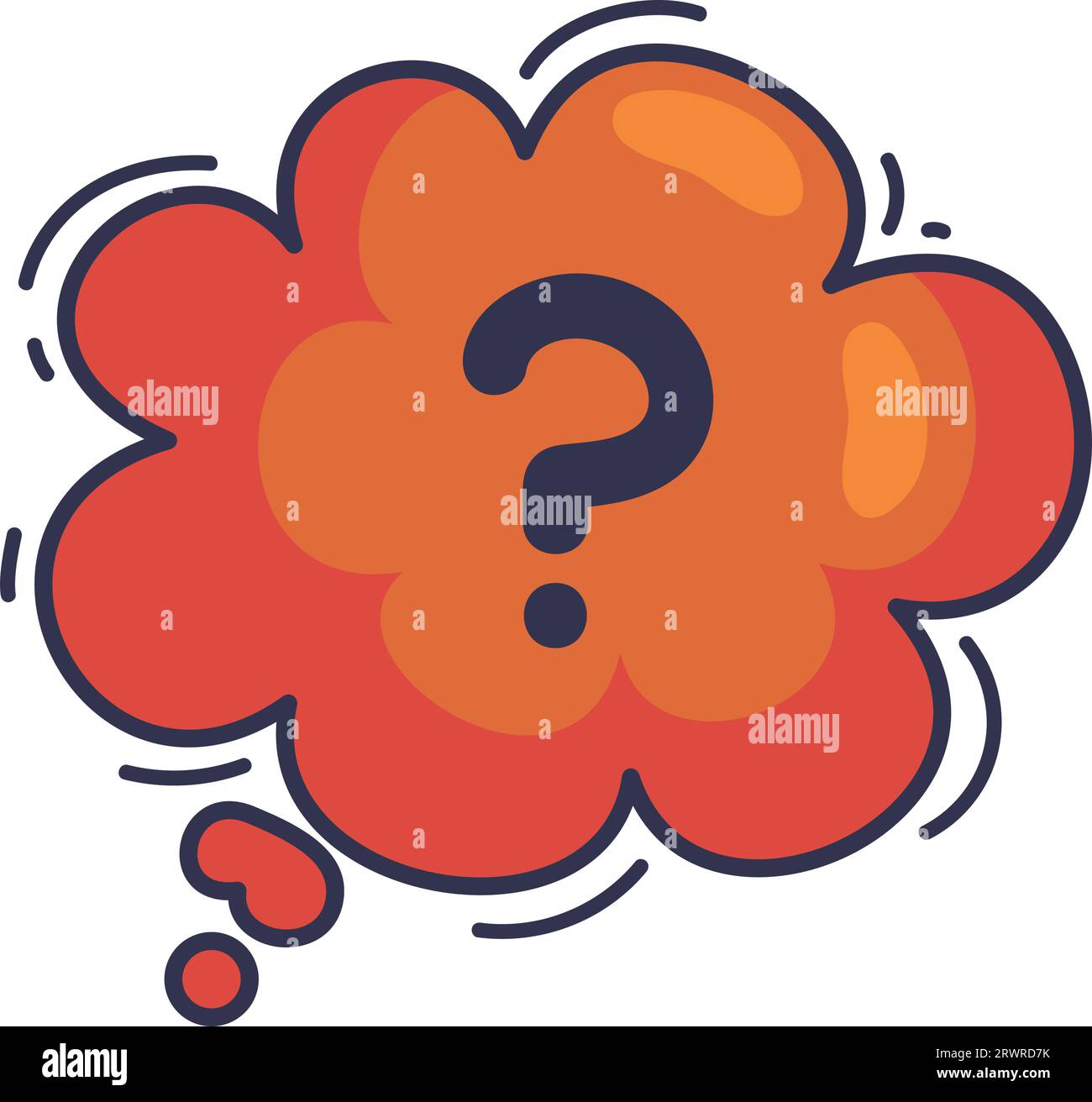 speech bubble with interrogation sign vector icon Stock Vector Image ...