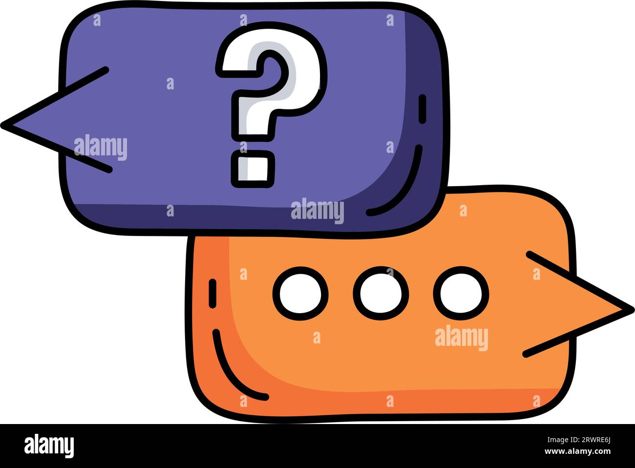 speech bubbles sign vector isolated Stock Vector Image & Art - Alamy