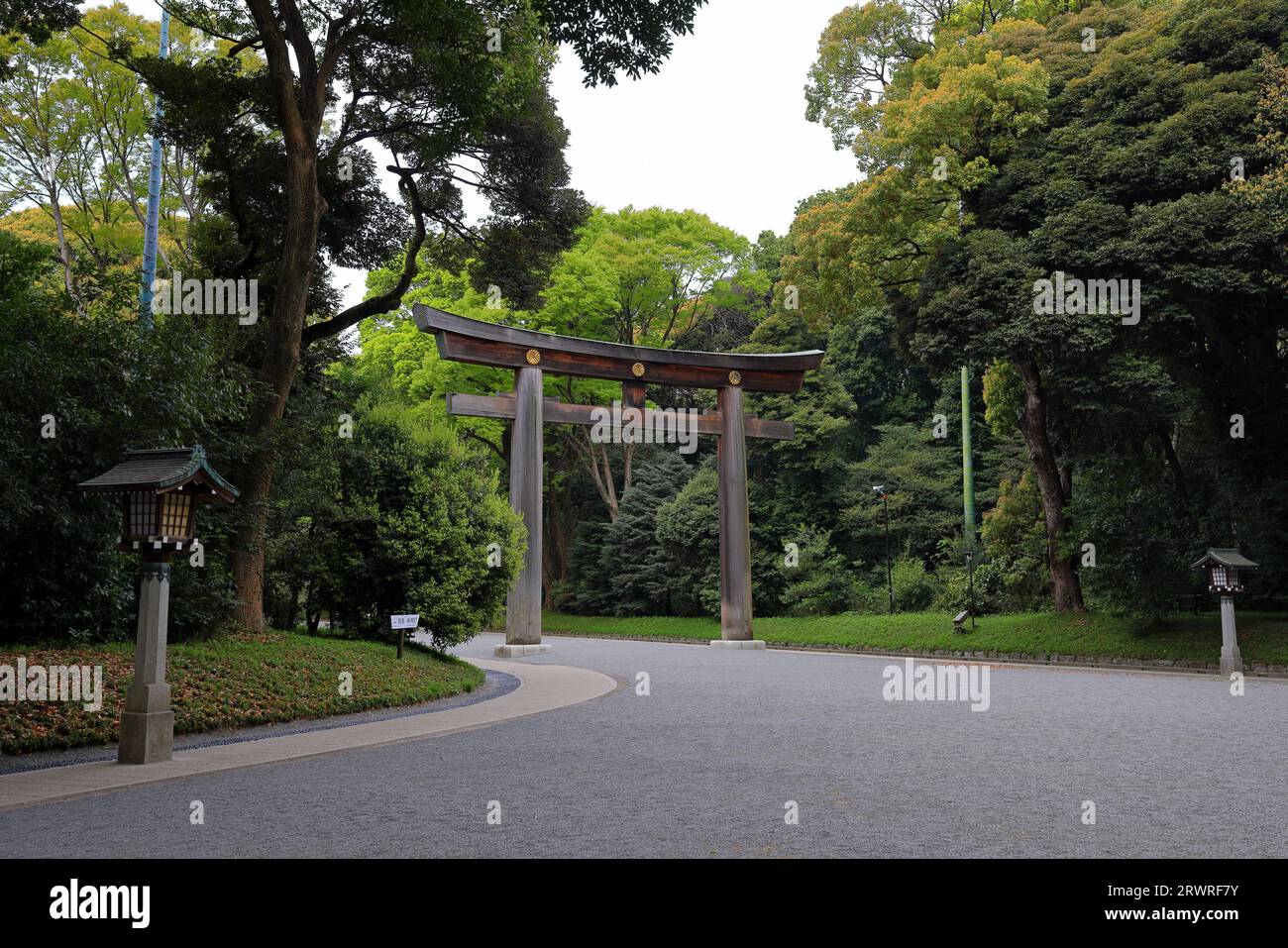 Meiji Jingu (Shinto shrine surrounded by forest) in Shibuya City, Tokyo ...
