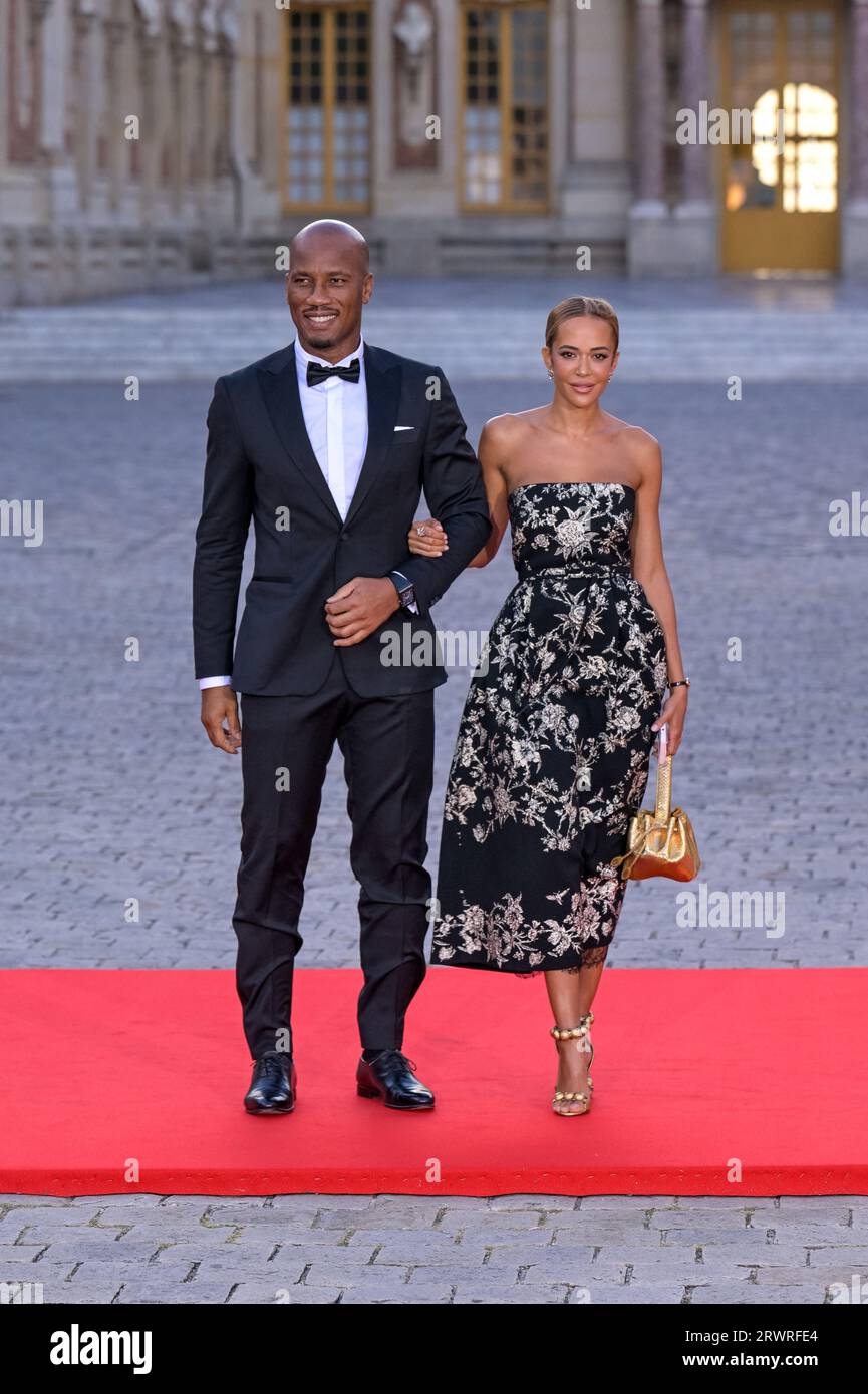 Versailles, France. 20th Sep, 2023. Didier Drogba and Gabrielle Lemaire ...