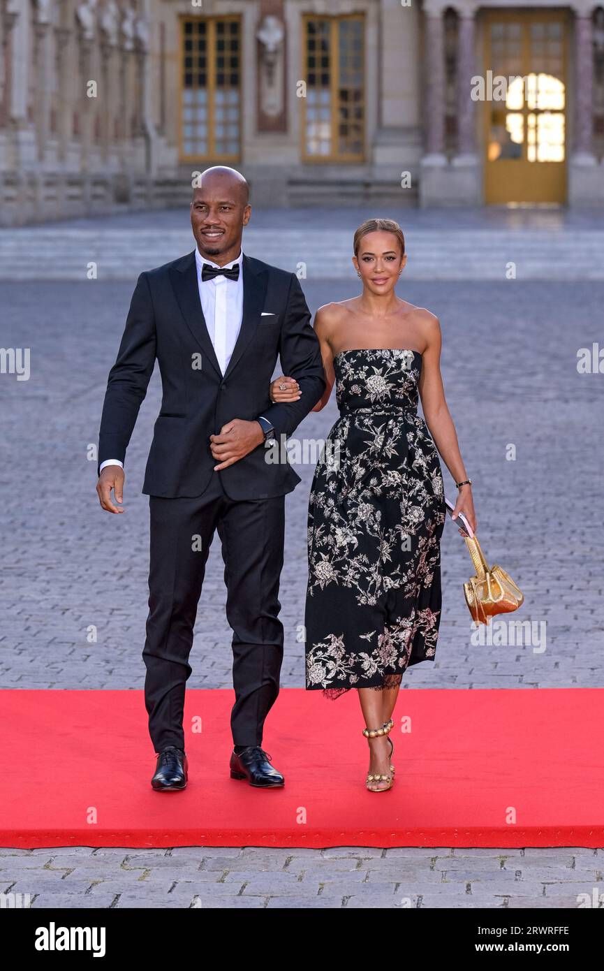 Versailles, France. 20th Sep, 2023. Didier Drogba and Gabrielle Lemaire ...