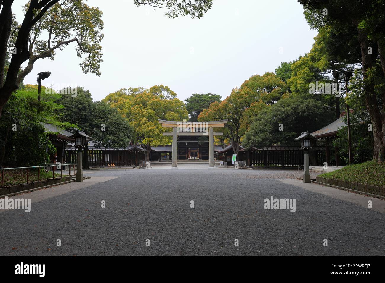 Meiji Jingu (Shinto shrine surrounded by forest) in Shibuya City, Tokyo ...