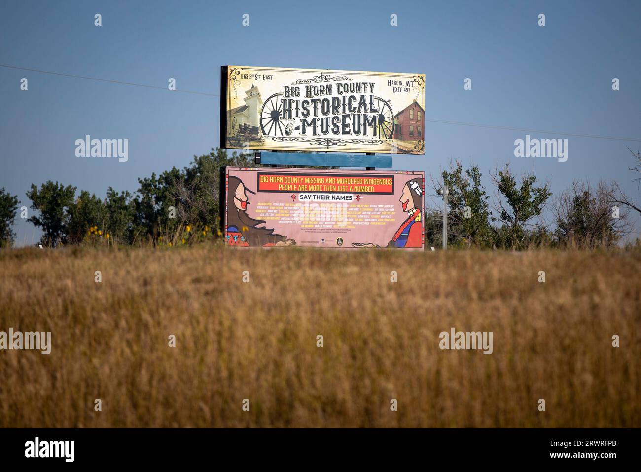 A billboard in support of the Missing and Murdered Indigenous People ...