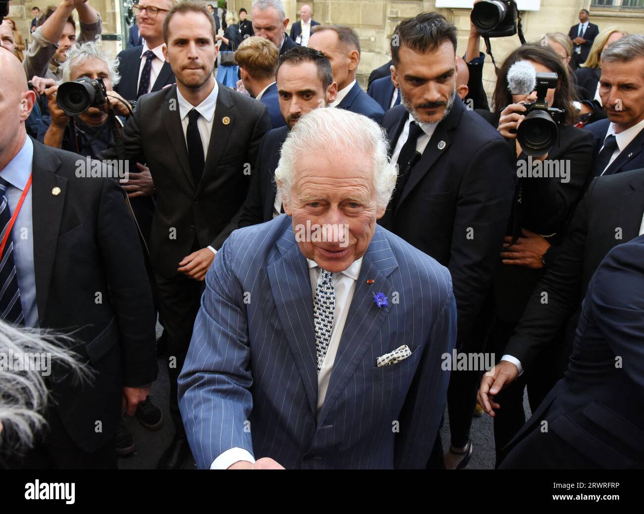 Paris, France. 20th Sep, 2023. King Charles III and French President ...